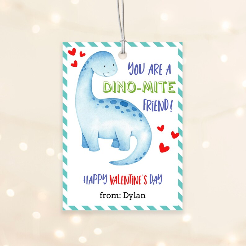 Dinosaur Valentine Cards for Kids Classroom Printable School Valentines ...