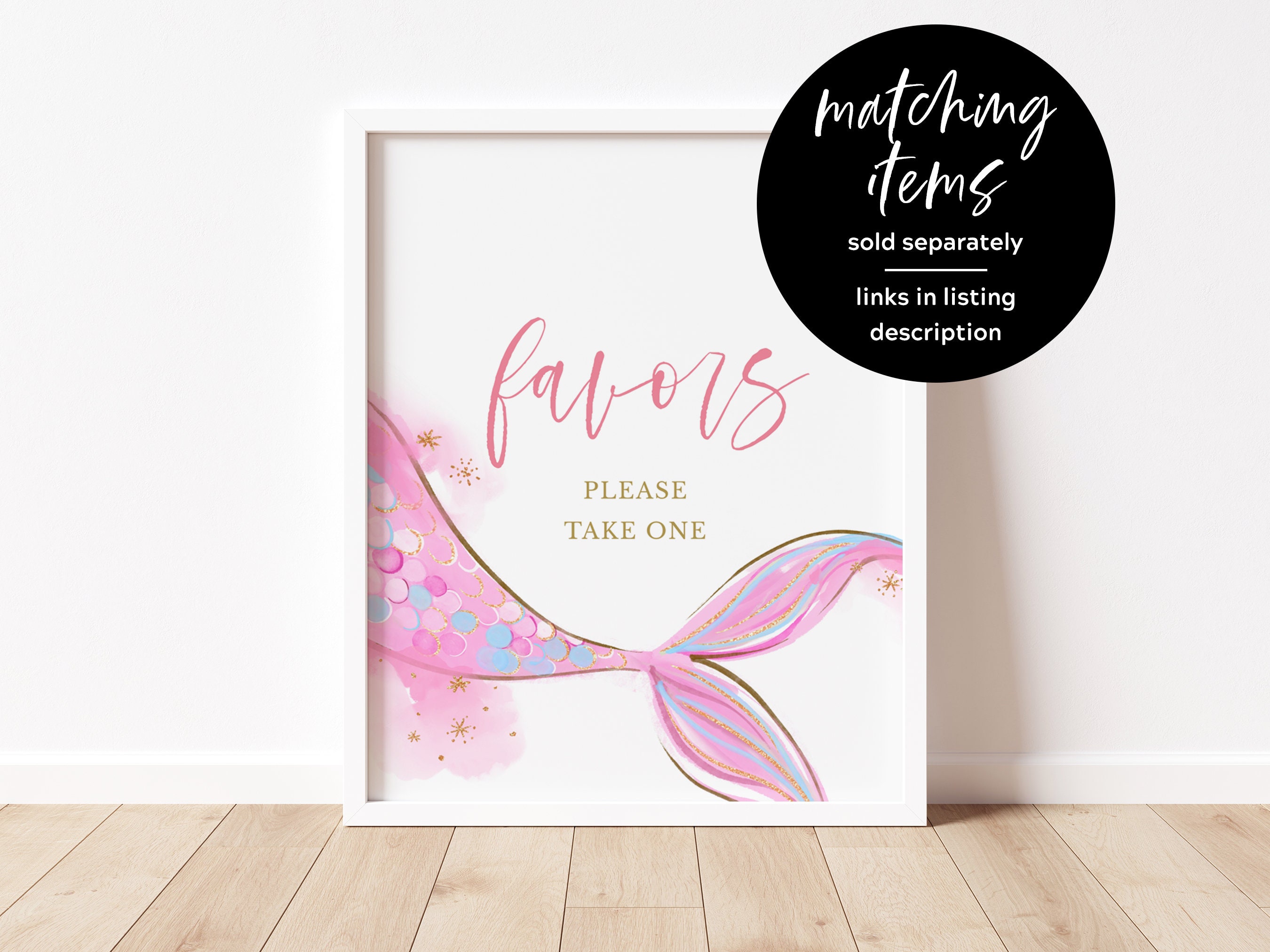 Mermaid Cake Topper Printable Editable Mermaid Cupcake - Etsy