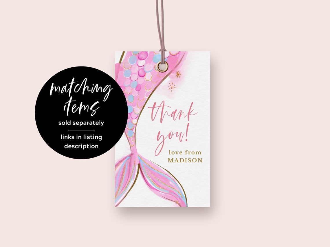 Mermaid Cake Topper Printable Editable Mermaid Cupcake - Etsy