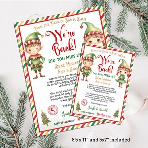 Editable Elves Return Letter Printable, Elf I'm Back Letter, Elf Hello ...