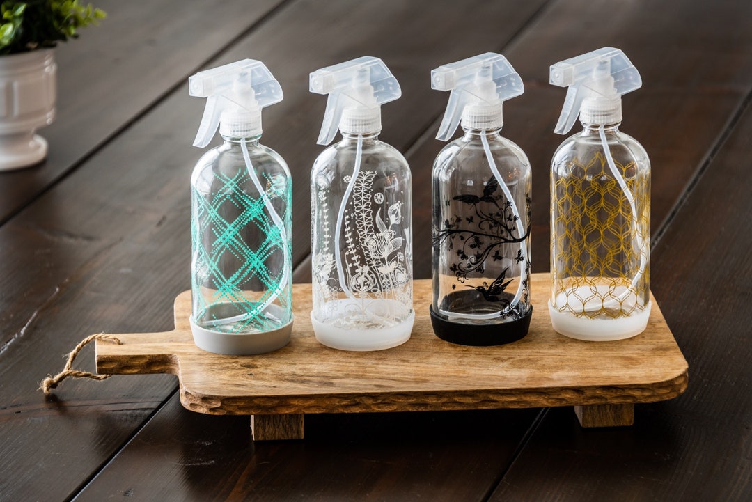 Decorative Glass Spray Bottle; Multipurpose Sprayer; Designed Glass ...