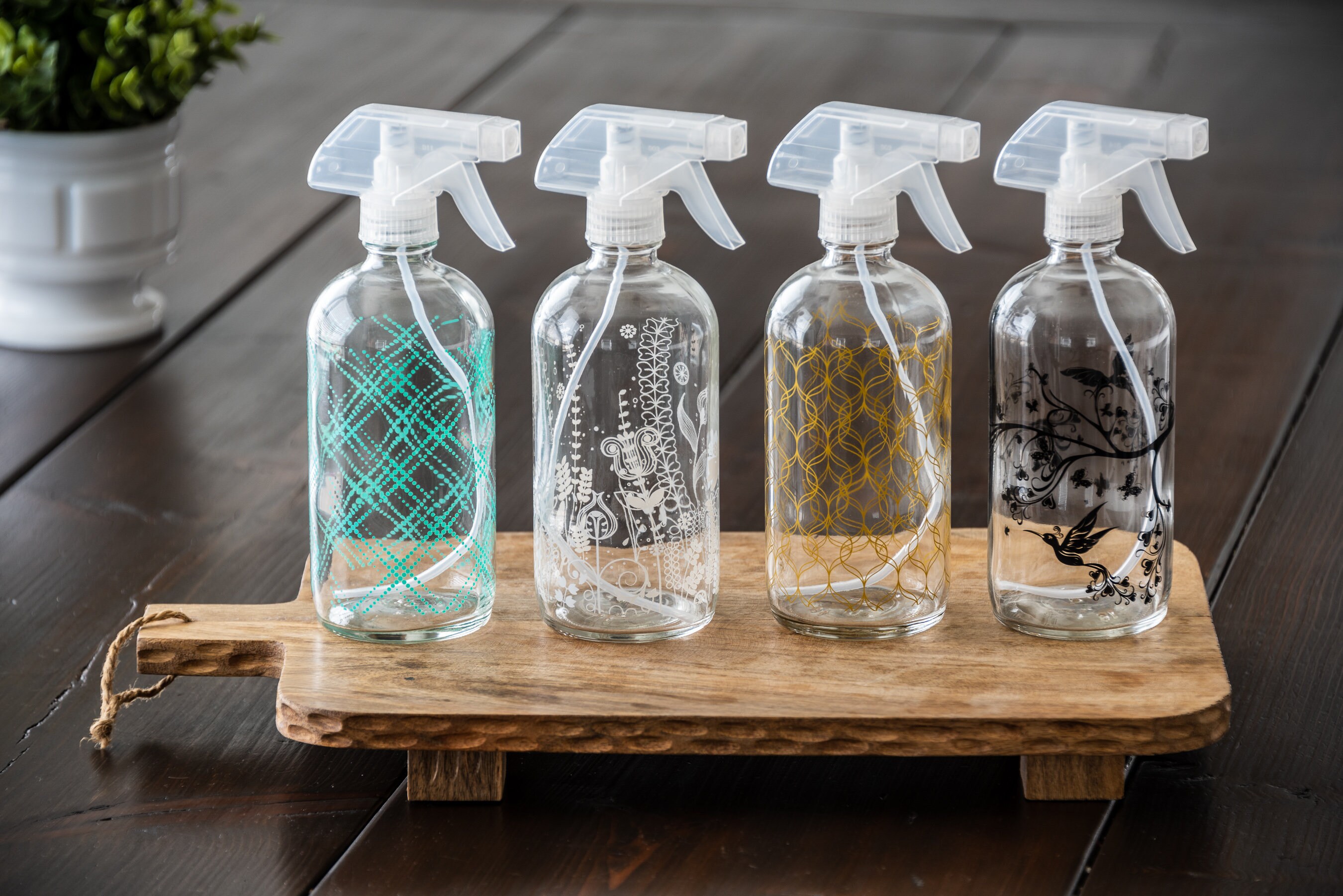 Decorative Glass Spray Bottle; Multipurpose Sprayer; Designed Glass ...