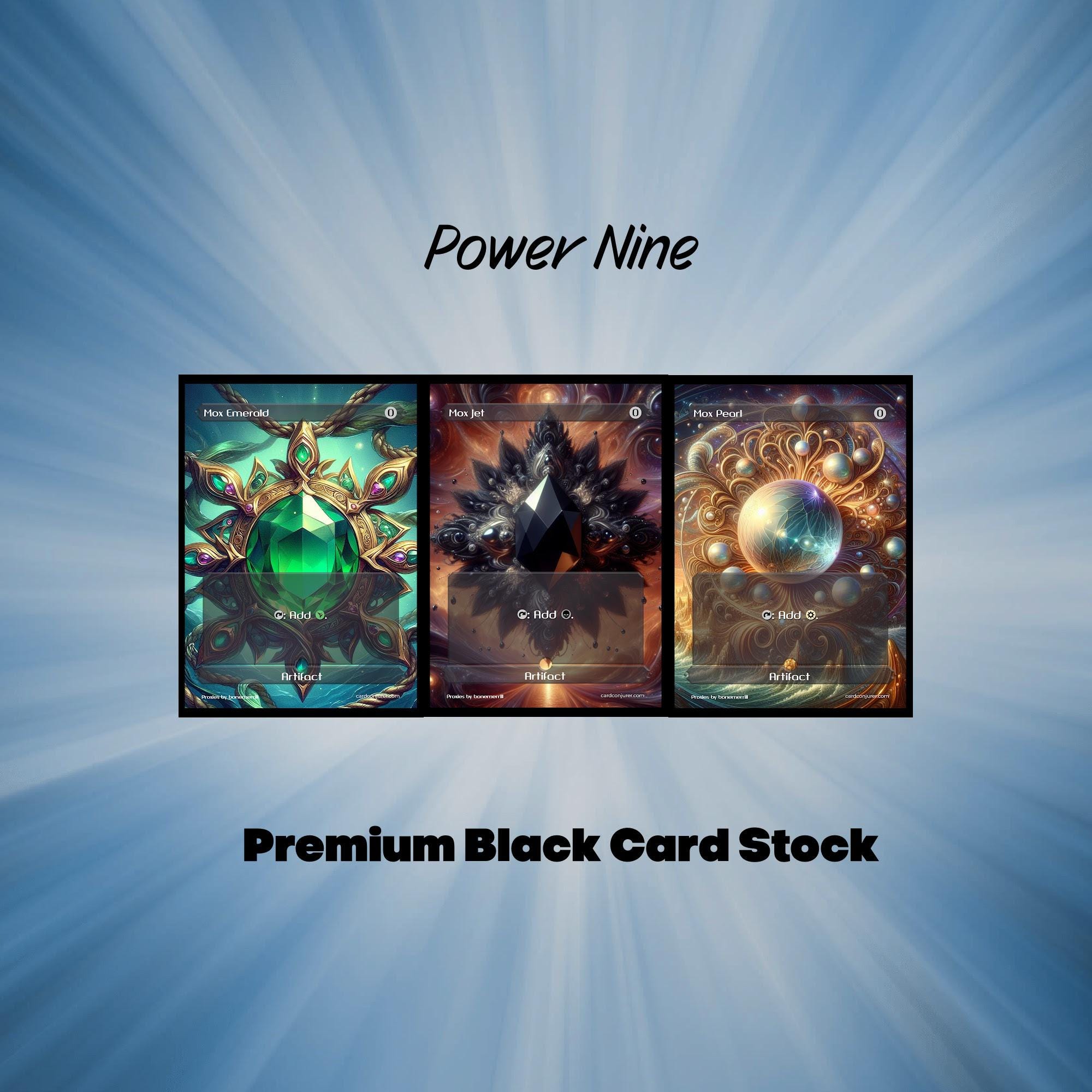 Power Nine 9 Proxy Cards High Quality Black Card Stock Proxies ...