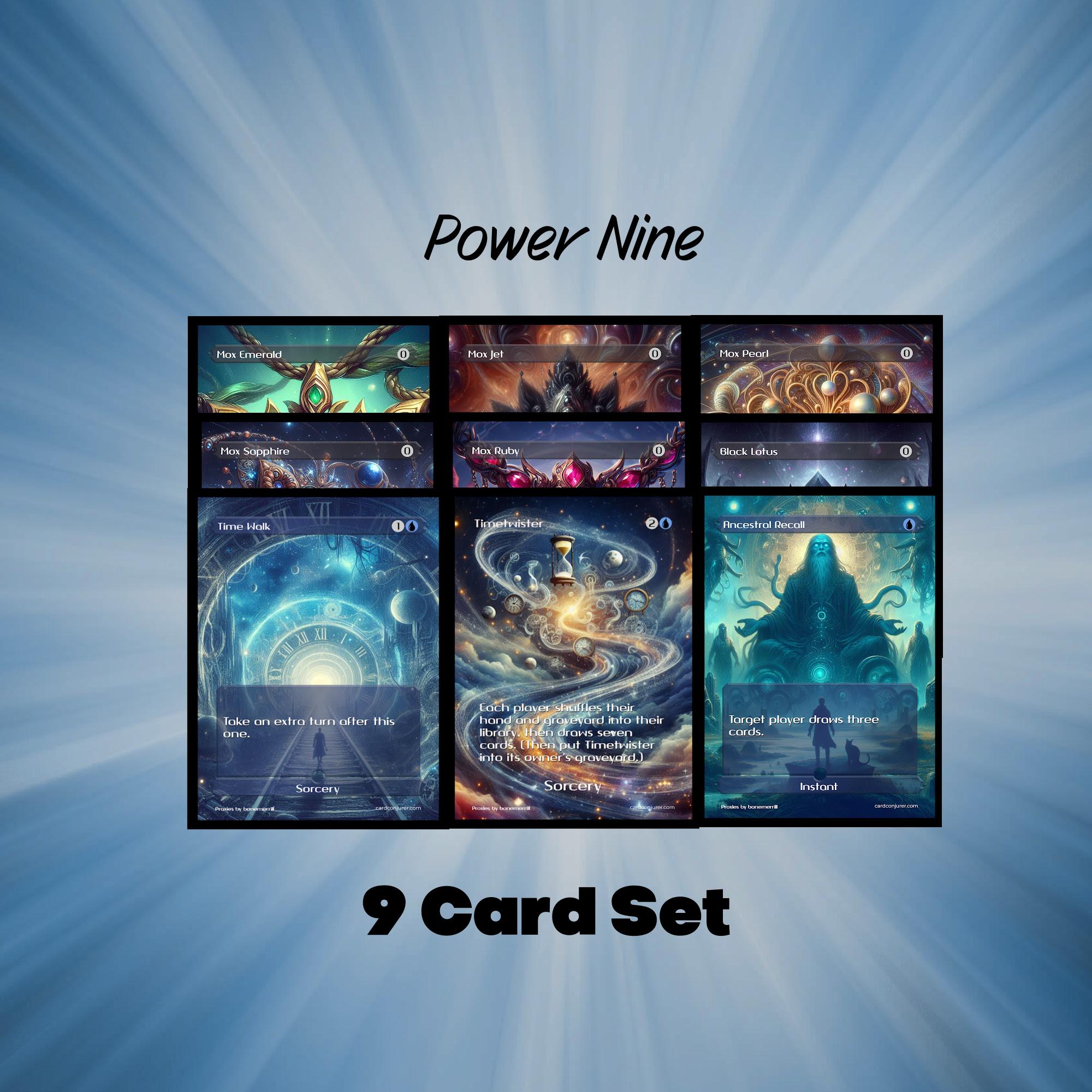 Power Nine 9 Proxy Cards High Quality Black Card Stock Proxies ...