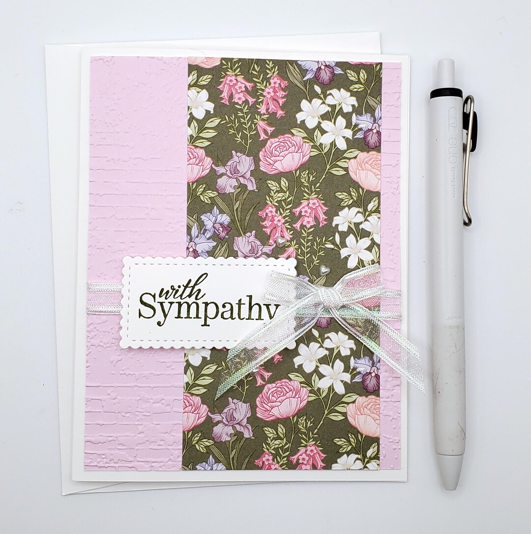 Handmade Sympathy Gift Idea Condolences Card for Her Sending Love for ...