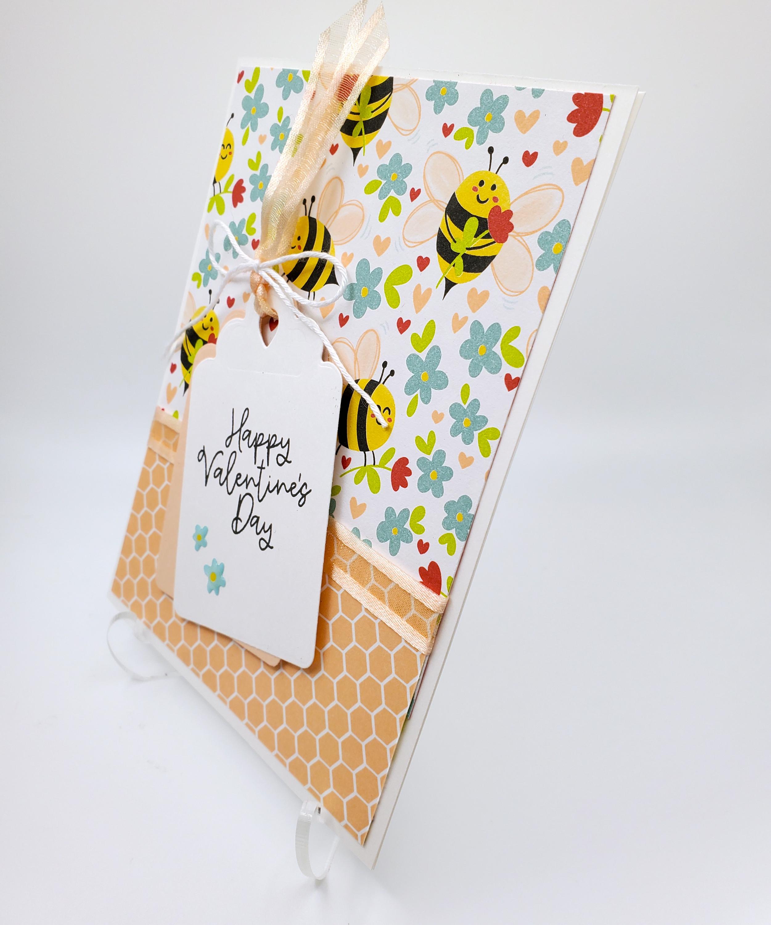 Quirky Bee Valentine Card, Happy Valentine's Day Card, Unique Valentine ...