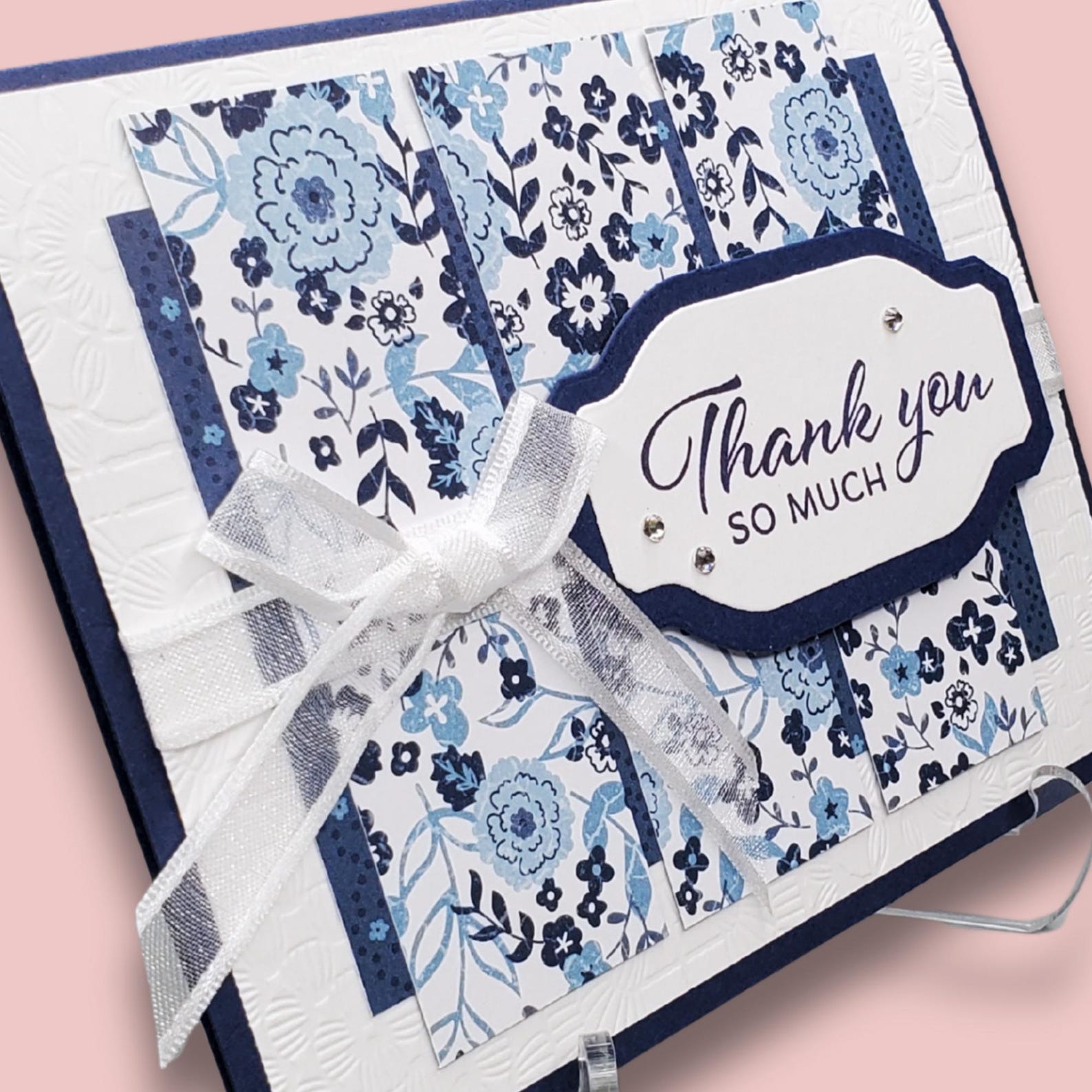 Handcrafted Cottage Core Thank You Card, Floral Paper - Etsy