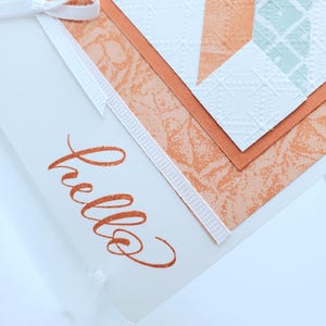 Hello Greeting Card/hello Sentiment/quilt Square/quilt Card/quilt Paper ...