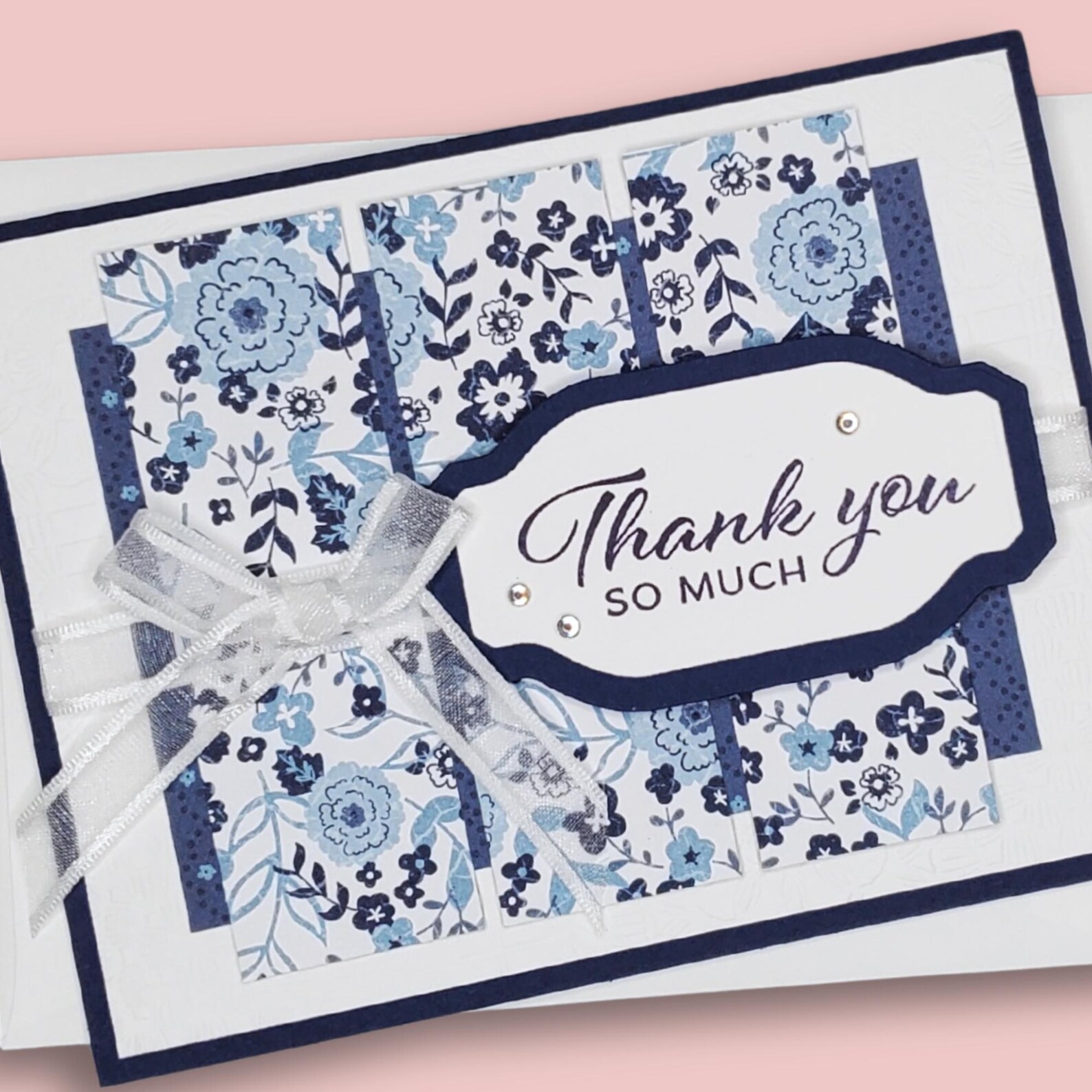 Handcrafted Cottage Core Thank You Card, Floral Paper - Etsy