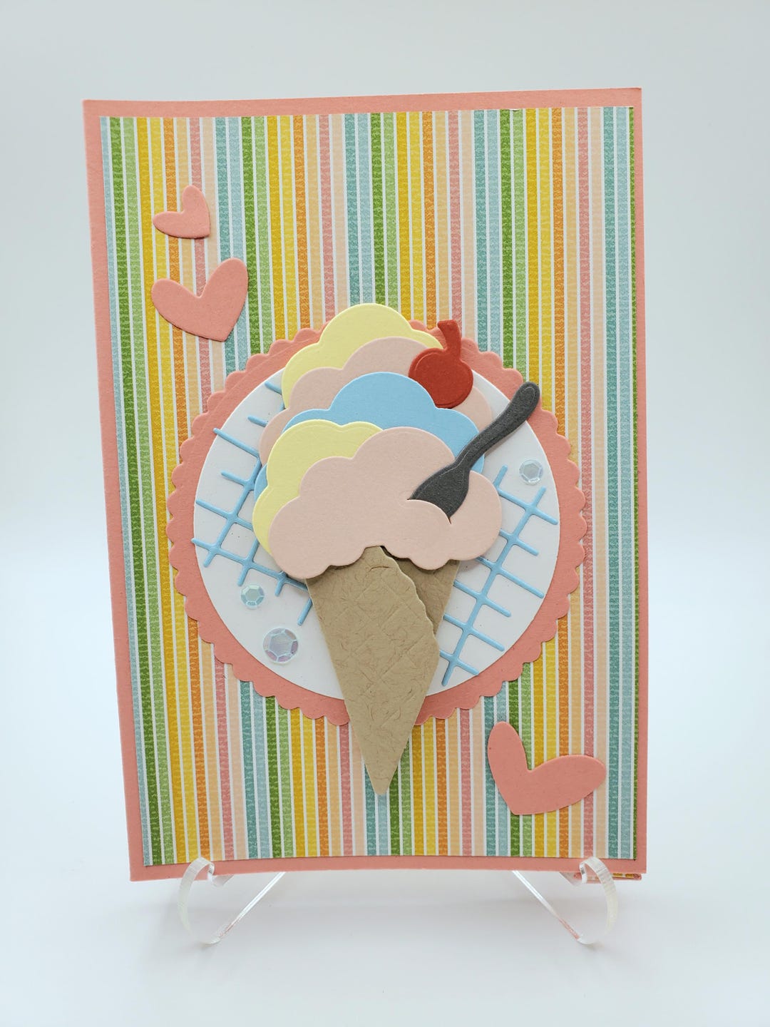 Delightful Ice Cream Note Pad/desk Accessory/cheery Workspace/stampin ...