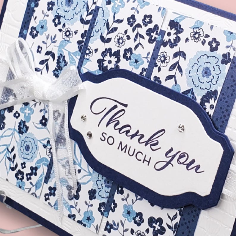 Handcrafted Cottage Core Thank You Card, Floral Paper - Etsy