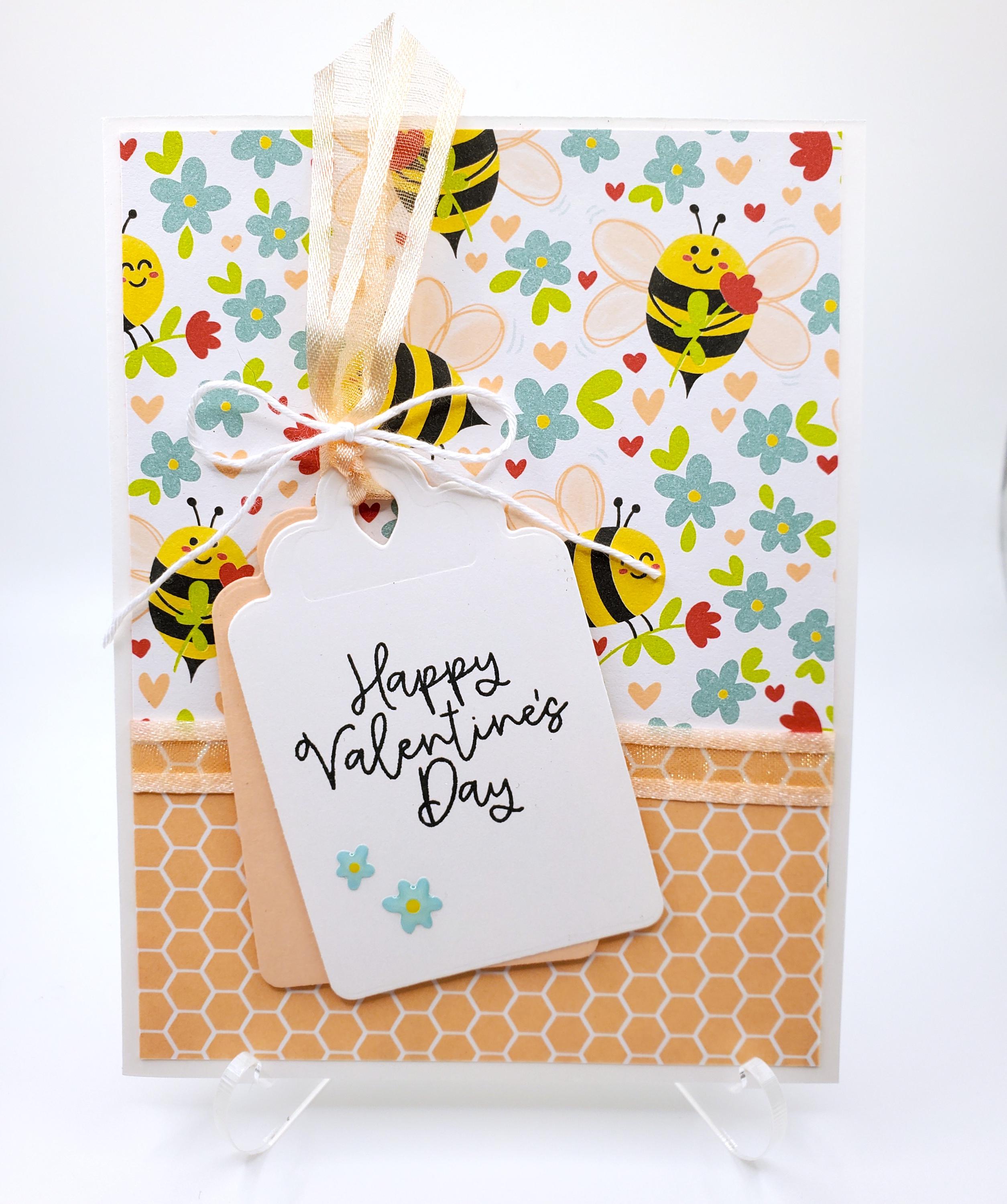 Quirky Bee Valentine Card, Happy Valentine's Day Card, Unique Valentine ...