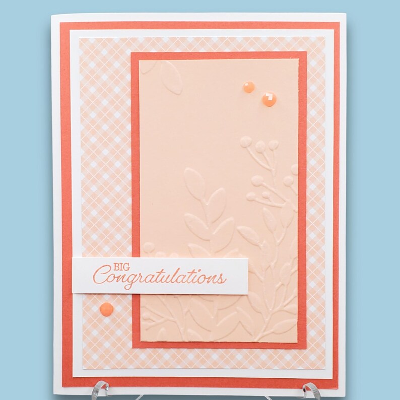 Handmade Congratulations Card: Embossed Floral, Special Milestone - Etsy