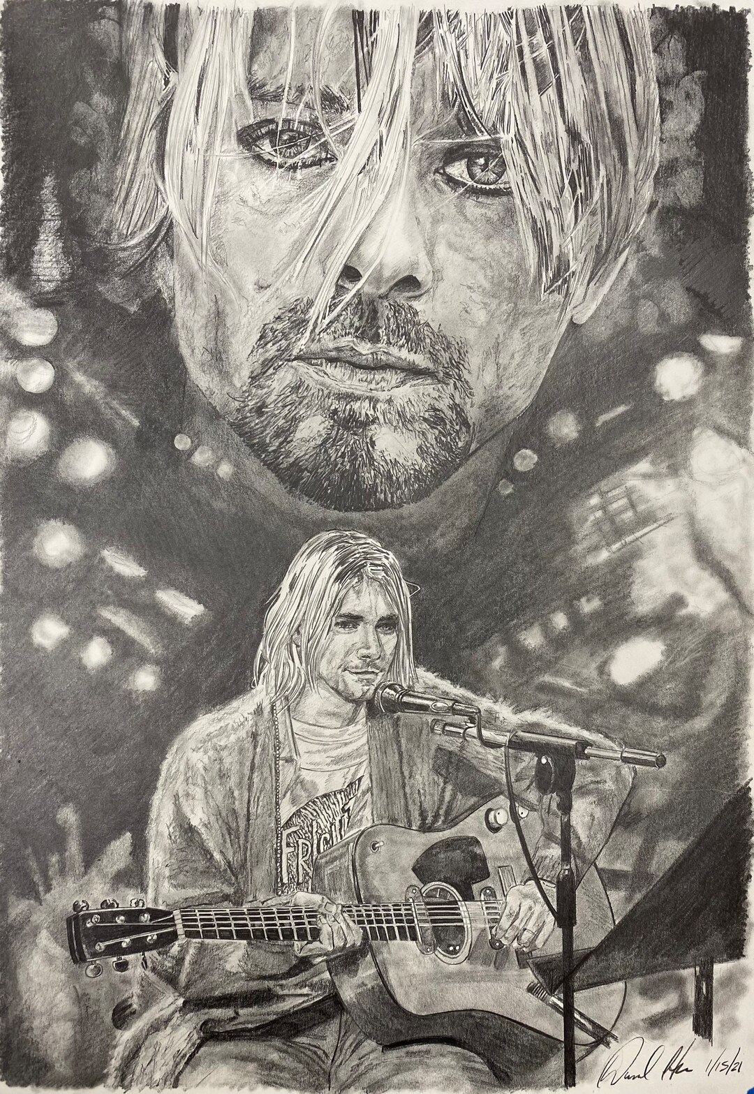 Unplugged (original Pencil Drawing) - Etsy