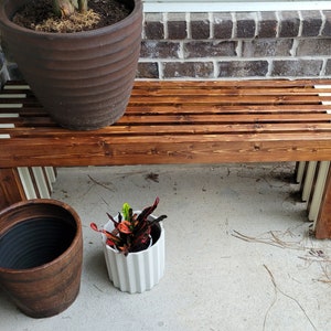 2x4 2-tone Outdoor Modern Bench - Etsy