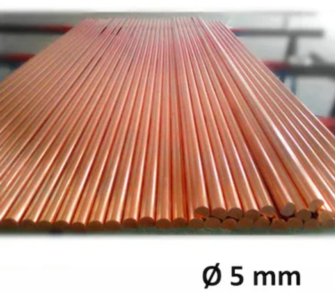 Copper Rod, 5 Mm Diameter 45 Cm. 2 Pieces - Etsy