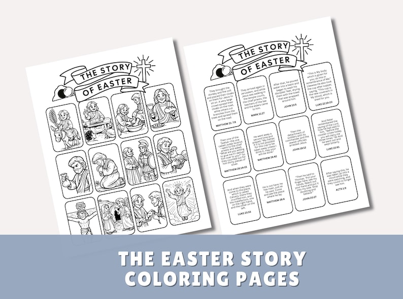 Christian Easter Story Coloring Page (digital Download) - Etsy