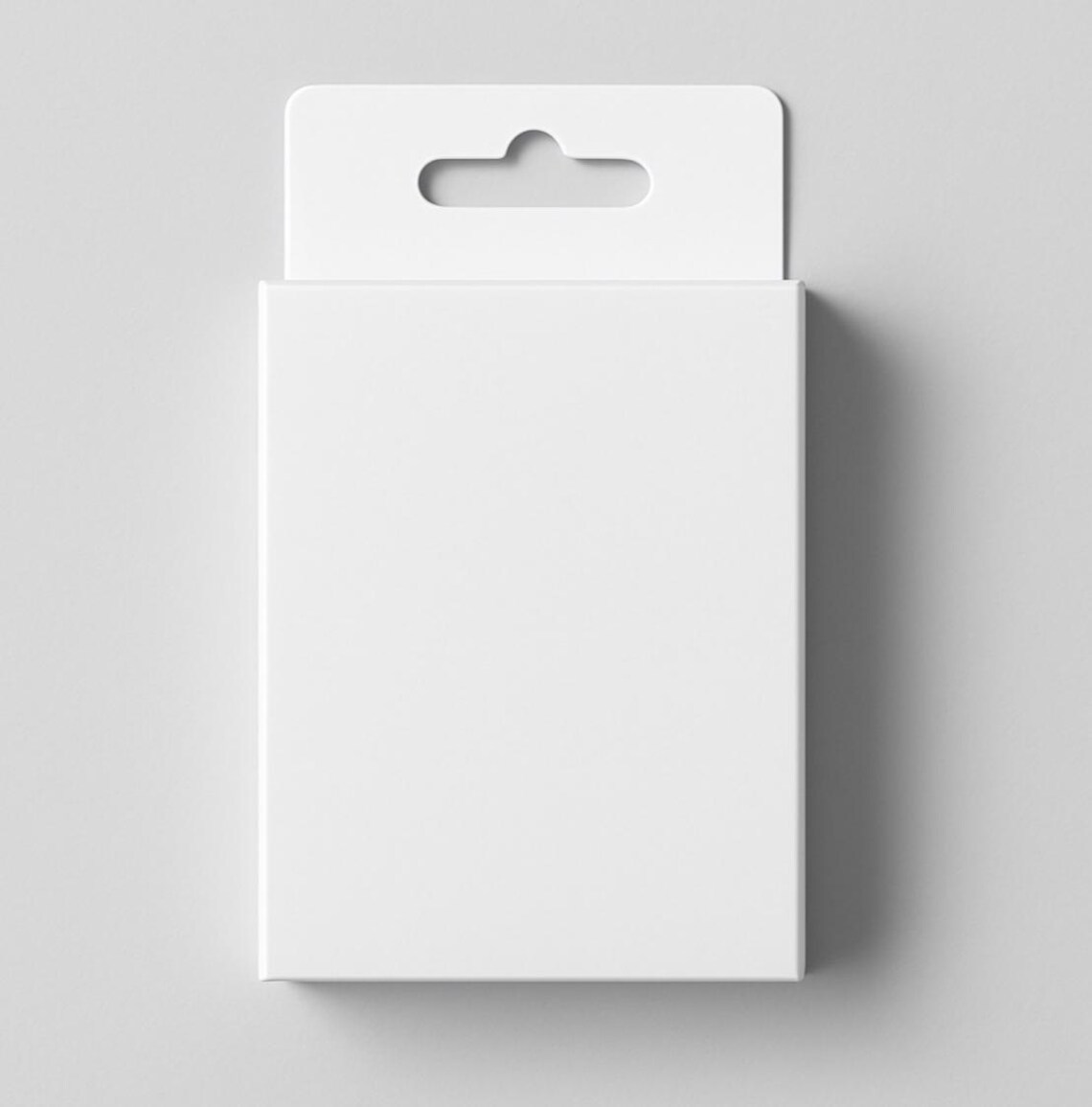 Standard Card Deck Box Dieline- Hanging Tuck Box Template for Poker ...
