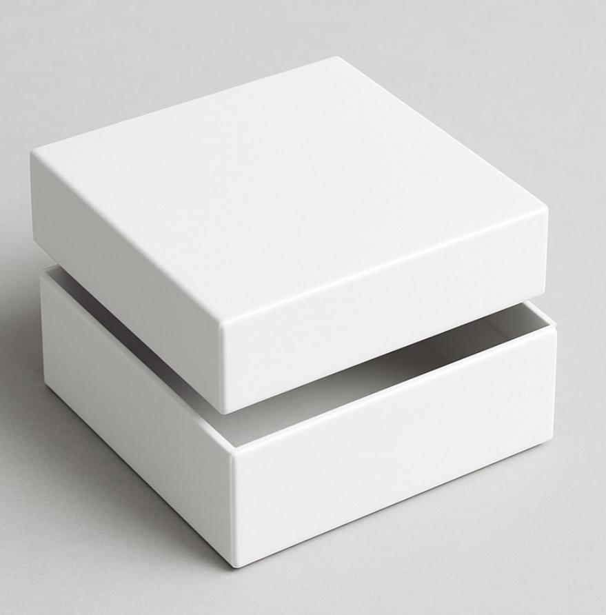 2- Piece Rigid Box Dieline Template - Setup Box SVG, PDF, AI - Gift Box ...