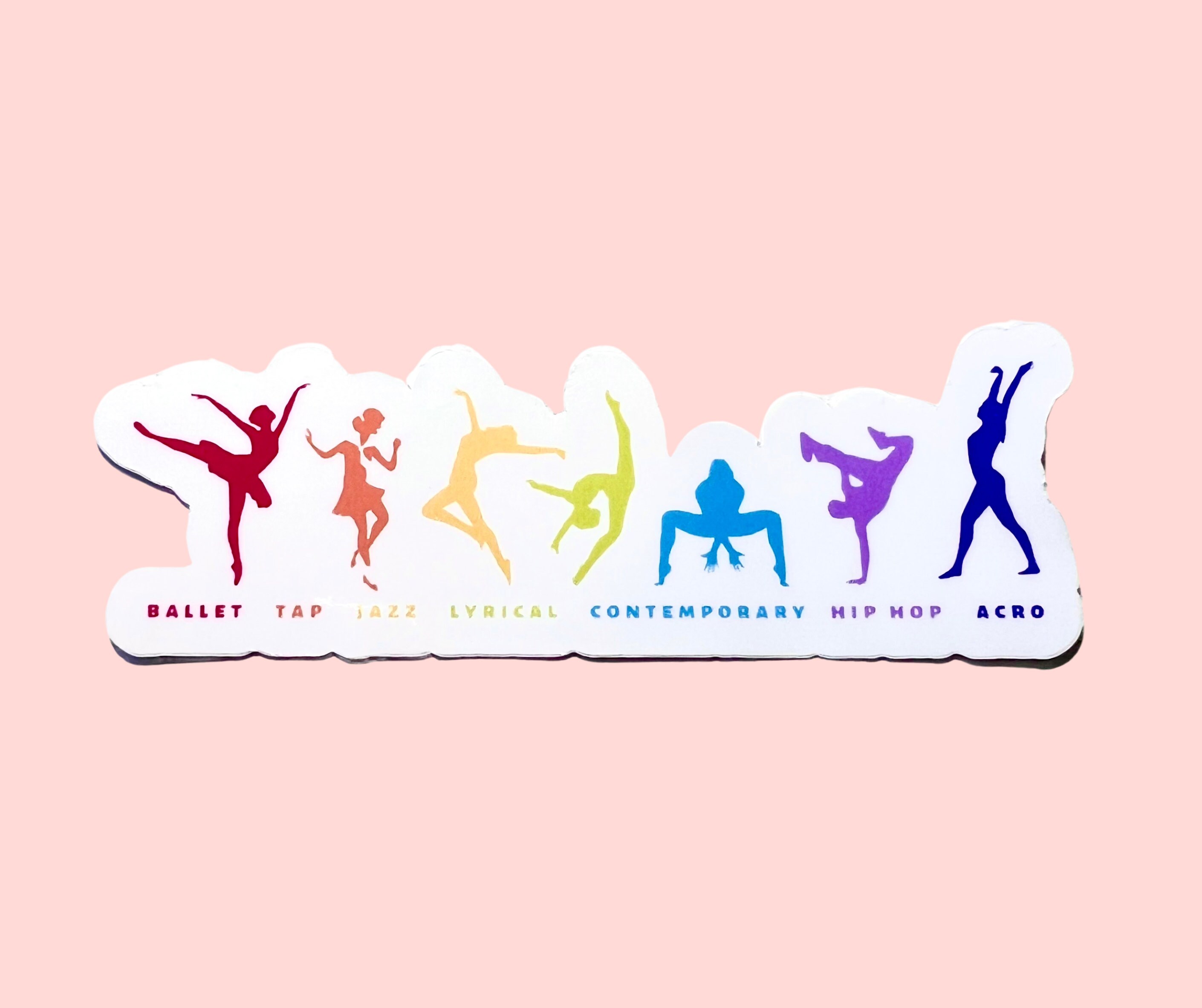 Ballet-tap-jazz Vinyl Sticker White Waterproof Sticker Dance Sticker ...