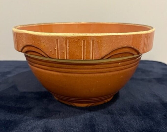 Vintage Watts Pottery Co Arches Oven Ware 9 Stoneware Bowl in Peach ...