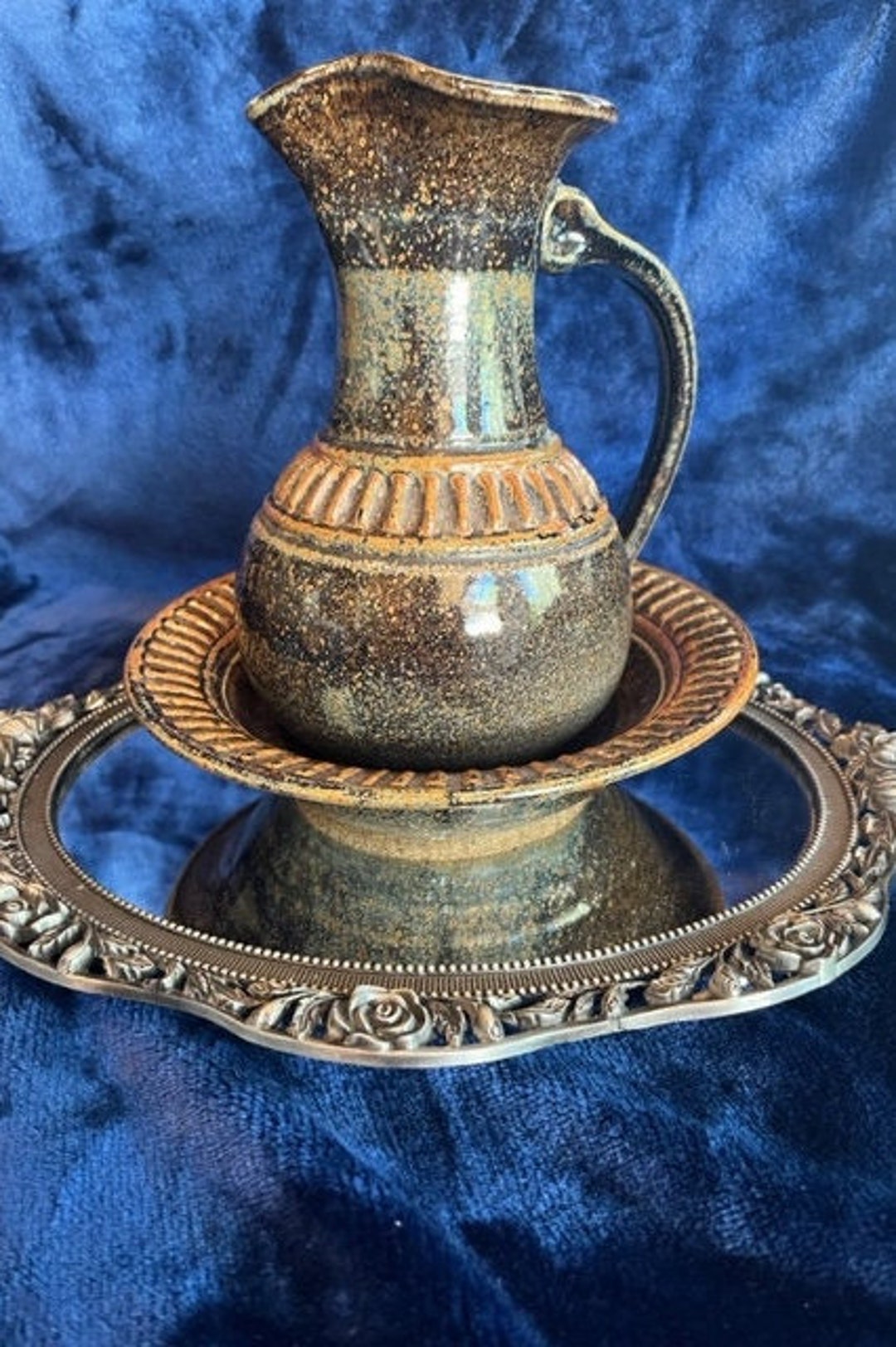 Vintage/mcm Pitcher and Bowl by Joan E Rountree - Etsy