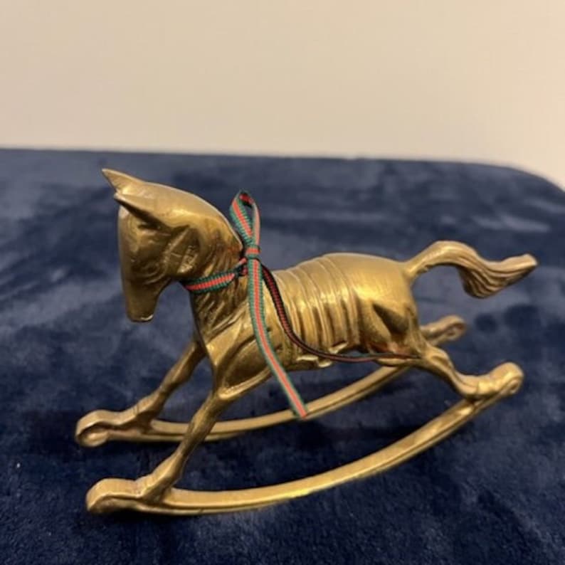 Vintage Solid Brass Rocking Horse by Commodore Made in India Holiday ...
