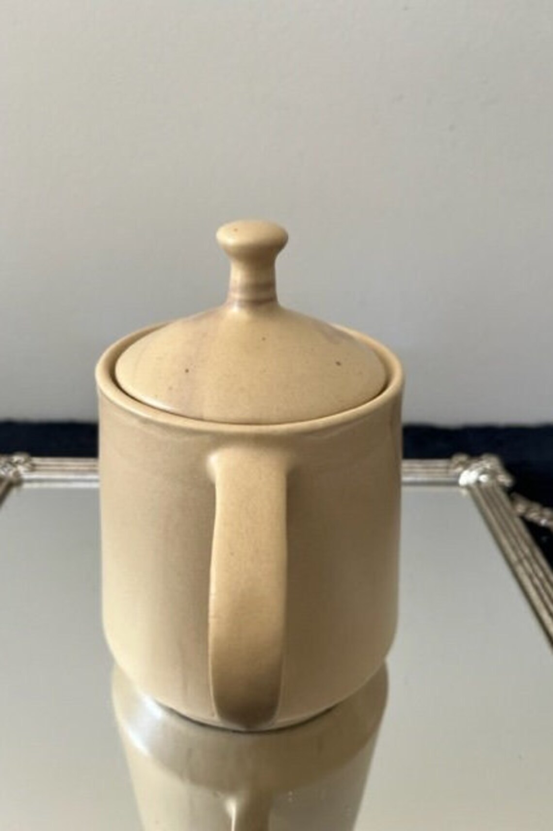 Vintage RARE Hitkari Oak Tea Pot/beige With Swirls of Mauve Studio Art ...