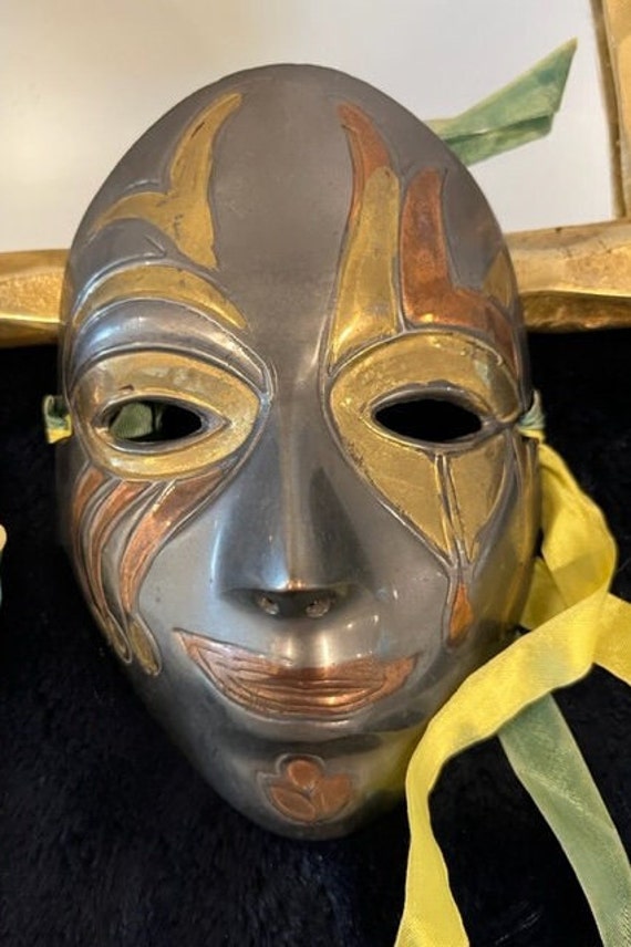 Vintage Unique Masquerade Metal Masks Silver, Copper … - Gem