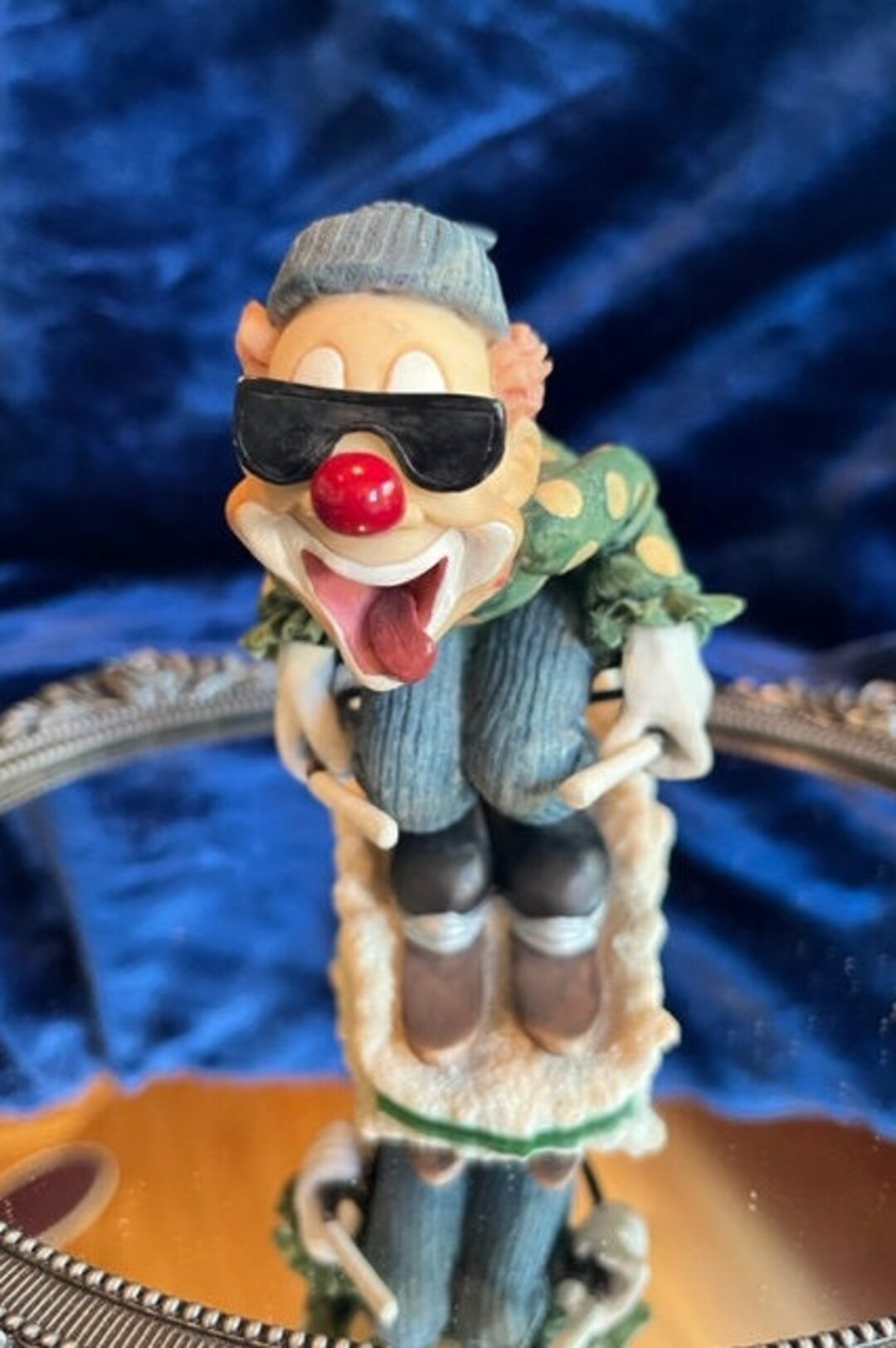 Slapstix Clown "downhill Thrill" Resin Figurine by Clay Art Vintage - Etsy