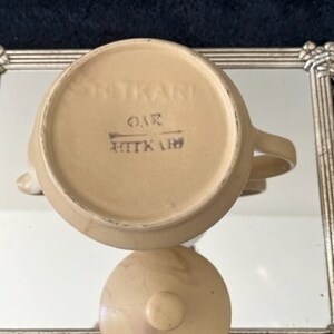 Vintage RARE Hitkari Oak Tea Pot/beige With Swirls of Mauve Studio Art ...