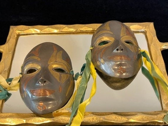 Vintage Unique Masquerade Metal Masks Silver, Copper … - Gem