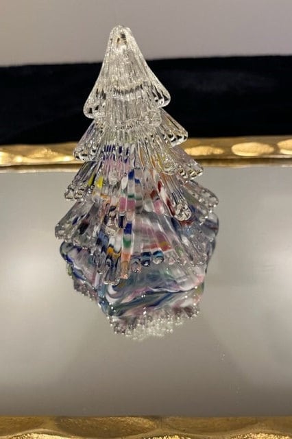 Vintage Prestige Art Glass 2002 Colorful Pine Tree/christmas Tree ...