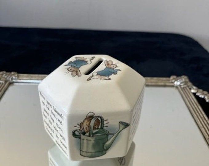 Vintage Peter Rabbit Bank by Wedgwood Made in England - Etsy