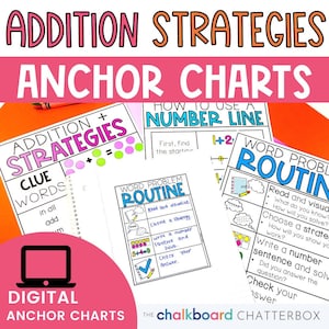 Addition and Subtraction Strategies Anchor Charts and Classroom Posters ...