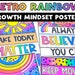 90s Retro Rainbow Inspirational Growth Mindset Posters | Classroom ...