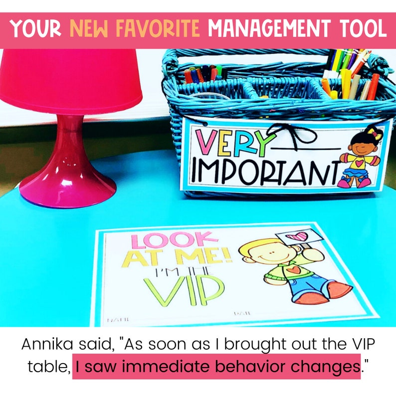 VIP Student Starter Kit | Classroom Behavior Management Tool - Etsy