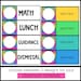 90s Retro Rainbow Editable Classroom Schedule Cards | Classroom Decor ...