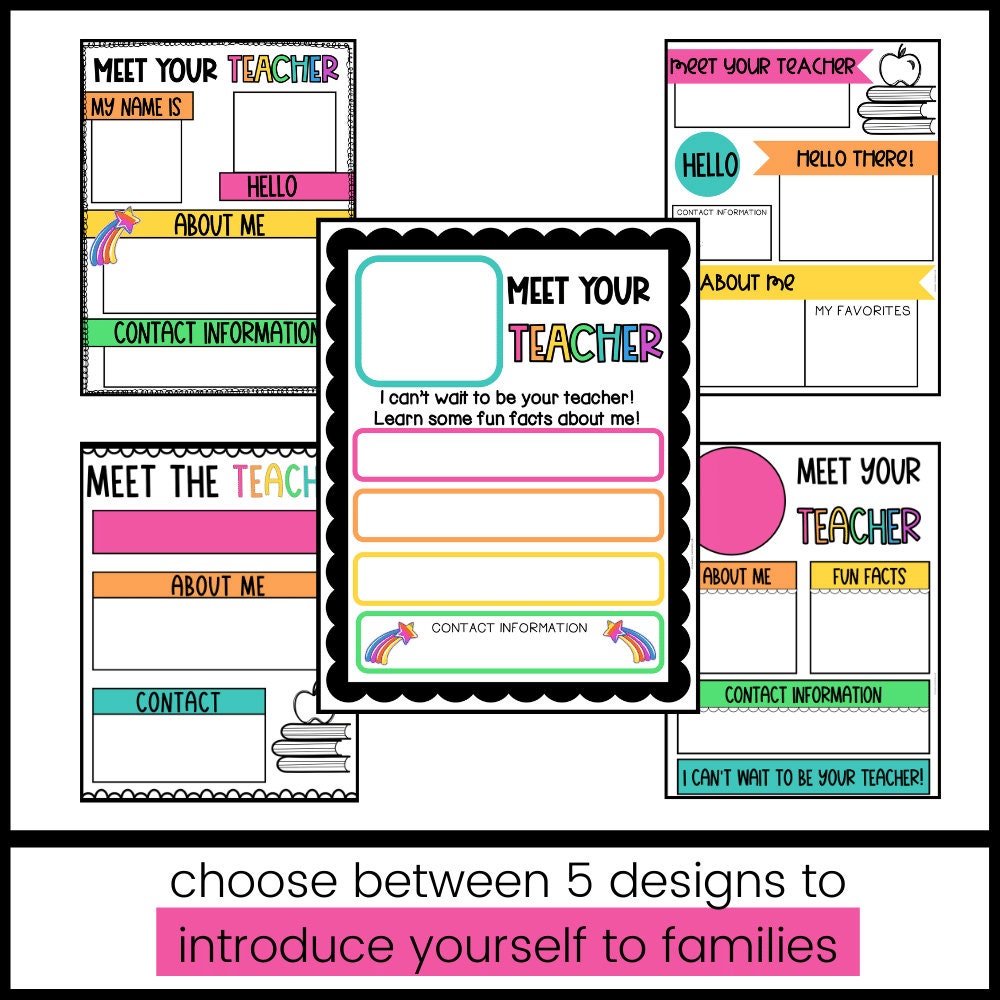 90s Retro Rainbow Editable Meet the Teacher Letter | Classroom Decor - Etsy