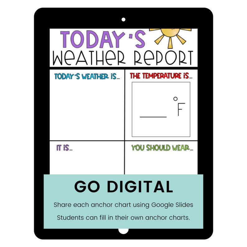 Weather and Season Anchor Charts for First and Second Grade - Etsy