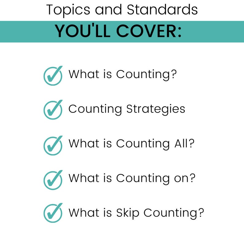 Counting Strategies Anchor Charts and Classroom Posters - Etsy