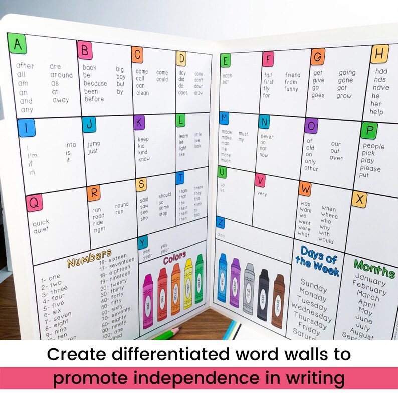 Personal Word Wall Folder - Etsy