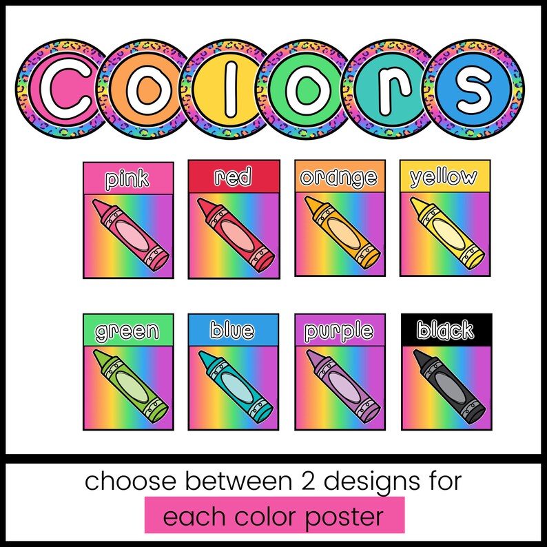 90s Retro Rainbow Color Posters | Classroom Decor - Etsy