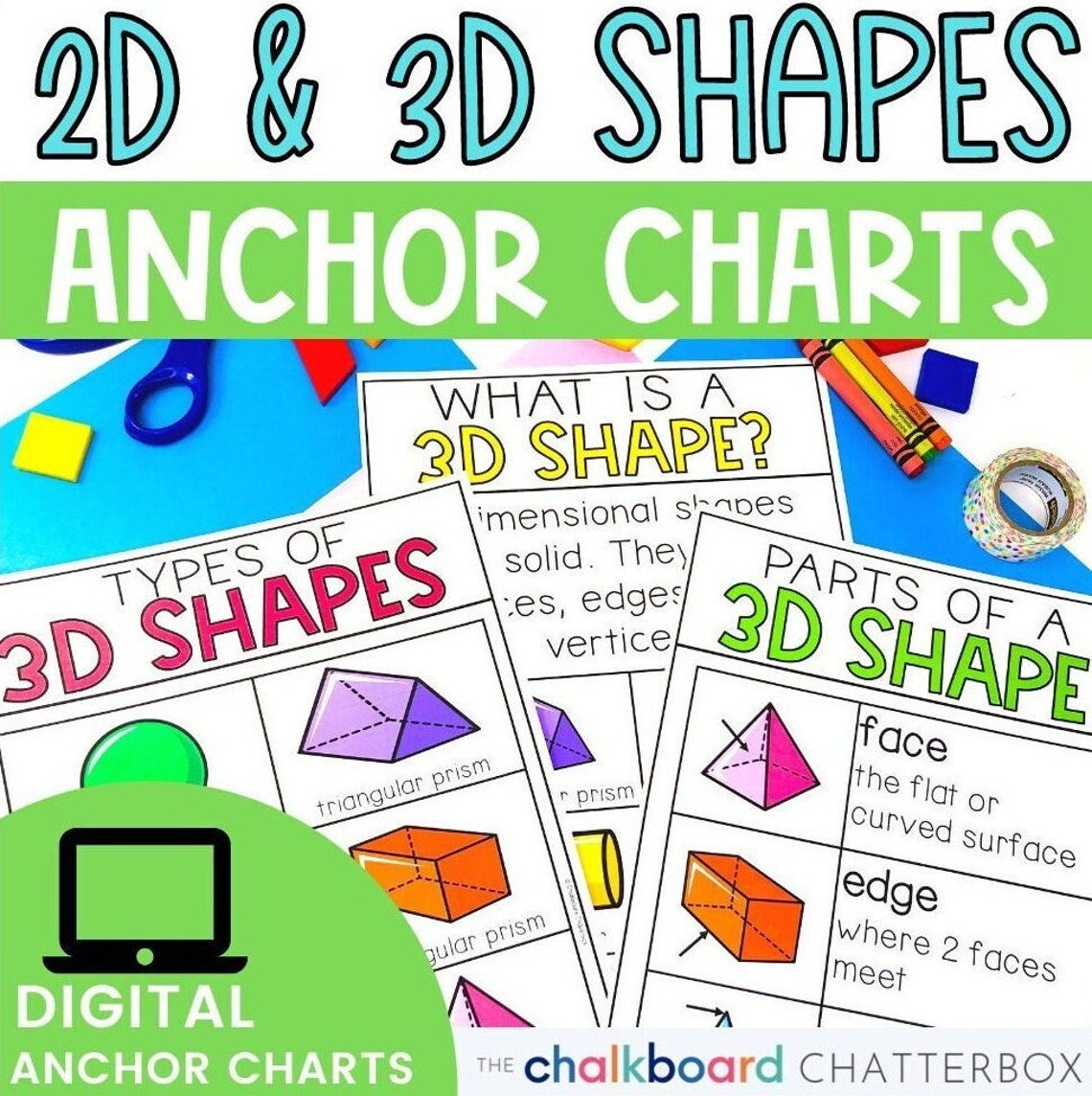 2D and 3D Shape Anchor Charts and Classroom Posters - Etsy Canada