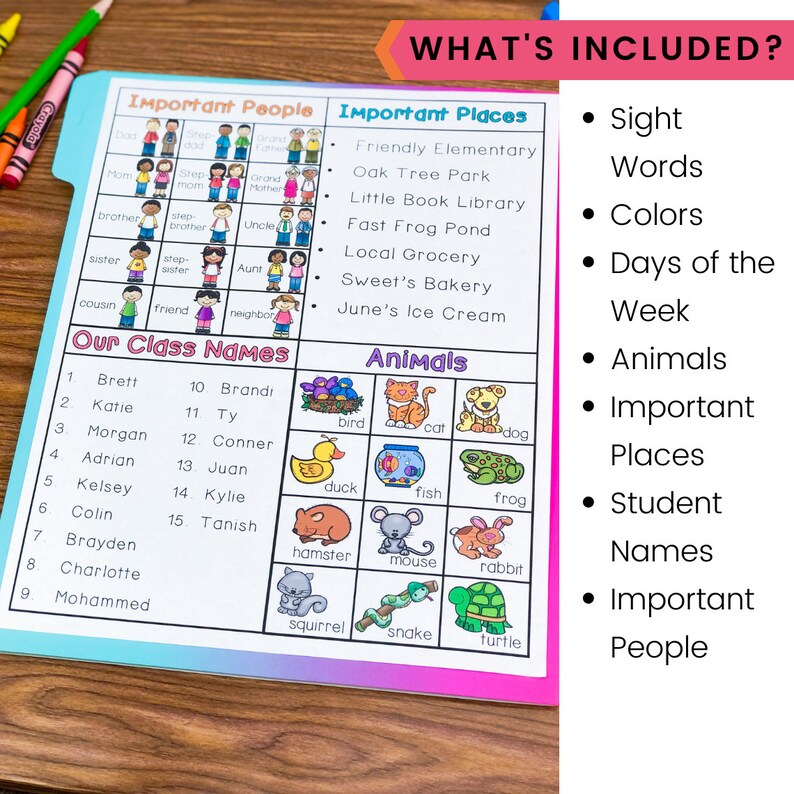 Personal Word Wall Folder - Etsy