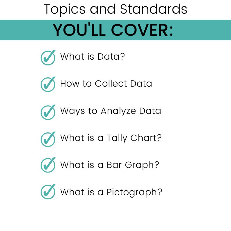 Data Analysis Anchor Charts: Bar Graphs & Tally Charts (digital ...