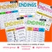 Inflectional Endings -s -ed -ing Phonics Anchor Charts and Classroom ...