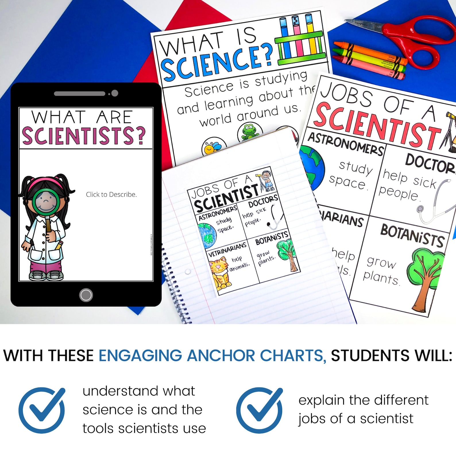 What is Science? and Scientist Anchor Charts for First and Second Grade ...