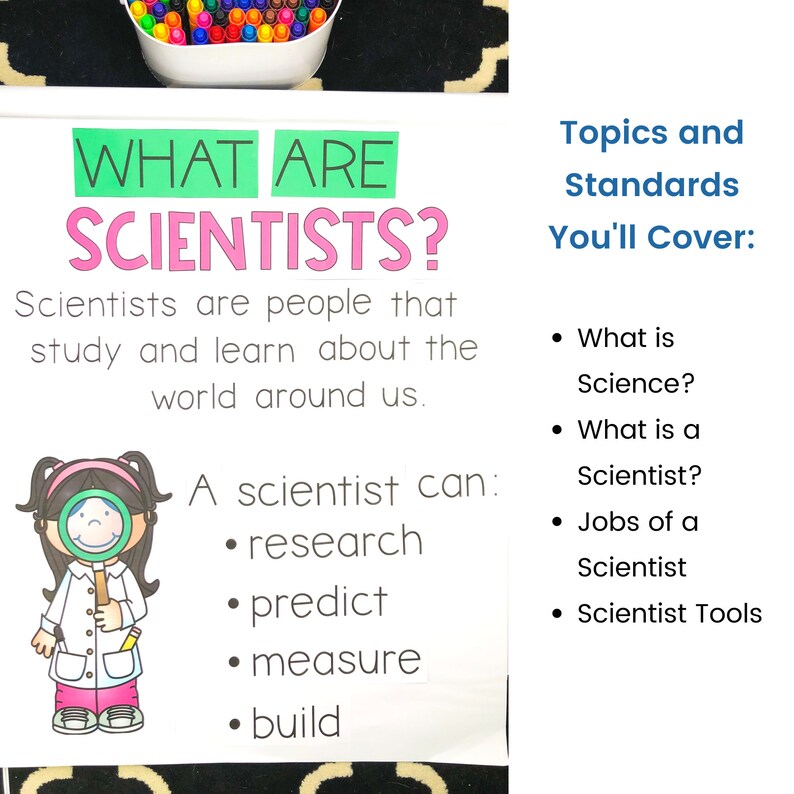 What is Science? and Scientist Anchor Charts for First and Second Grade ...