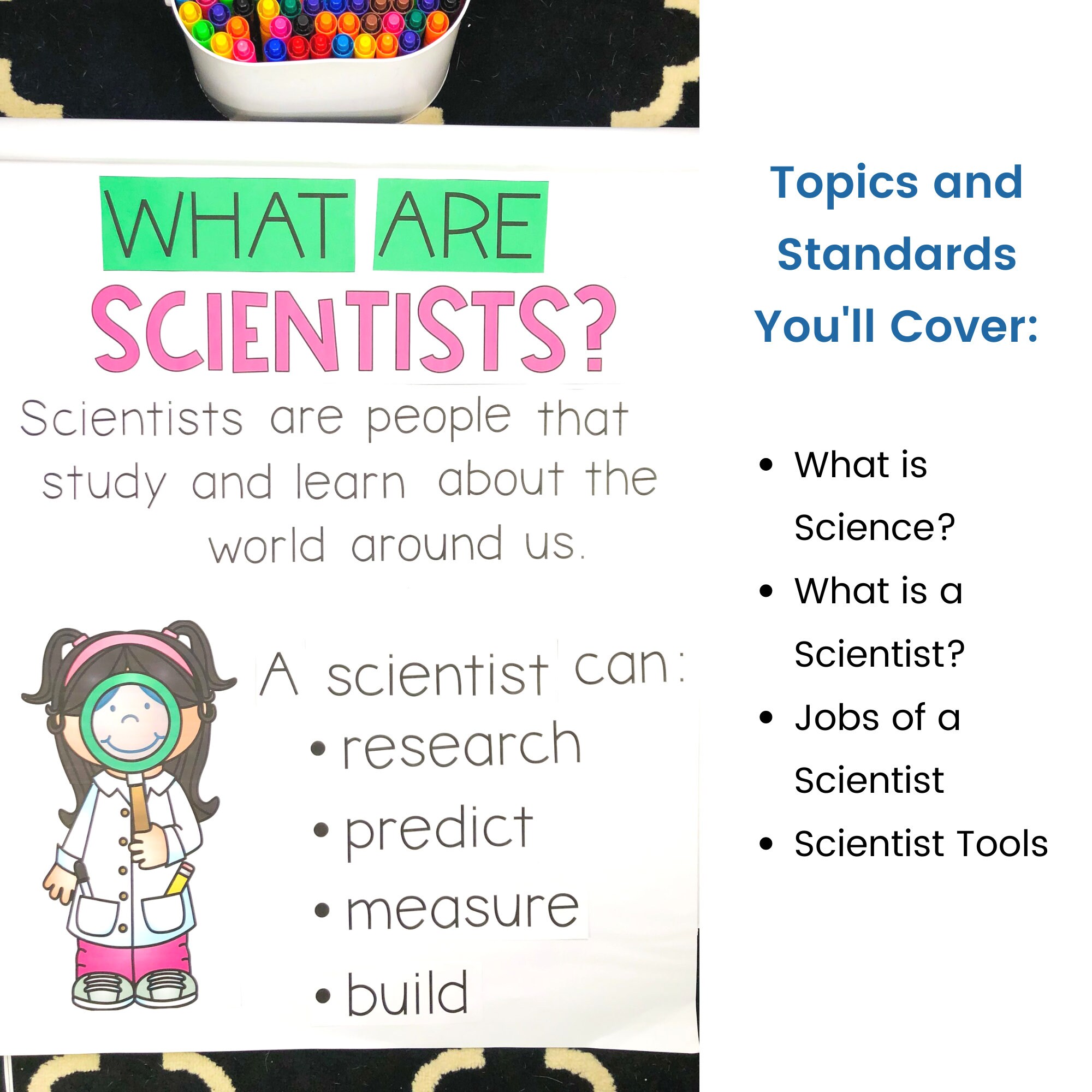 What is Science? and Scientist Anchor Charts for First and Second Grade ...